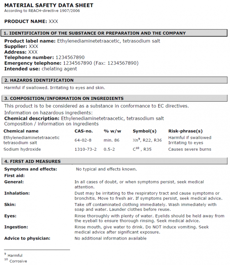 Tìm hiểu về MSDS (Material Safety Data Sheet) | Booking tải Hàng không ...